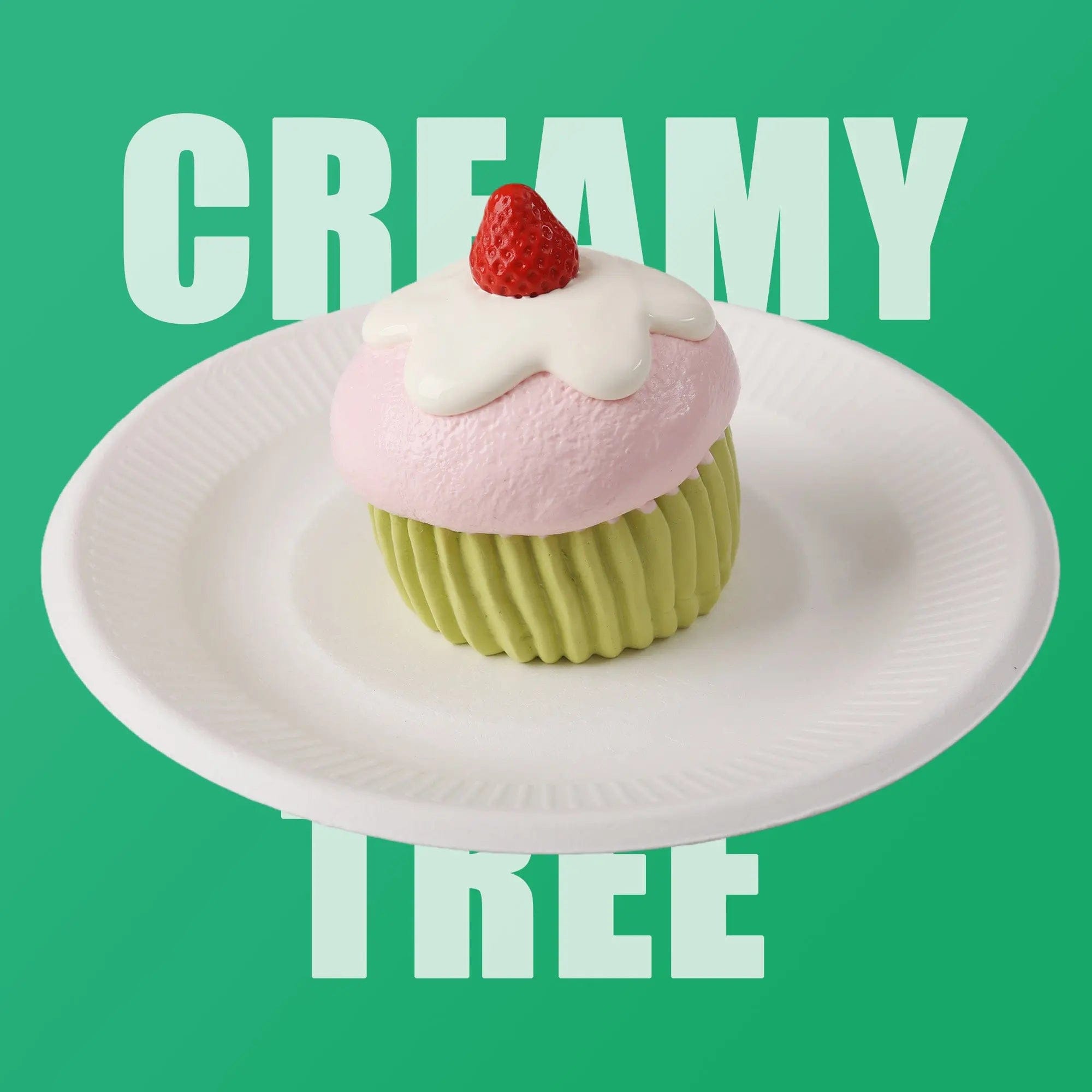 【CT012】P-Green Cupcake Squishy Toy - CREAMY TREE